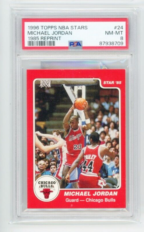 1996-97 Rookie Michael Jordan Topps NBA Stars Reprint Star 101 psa 8 ...