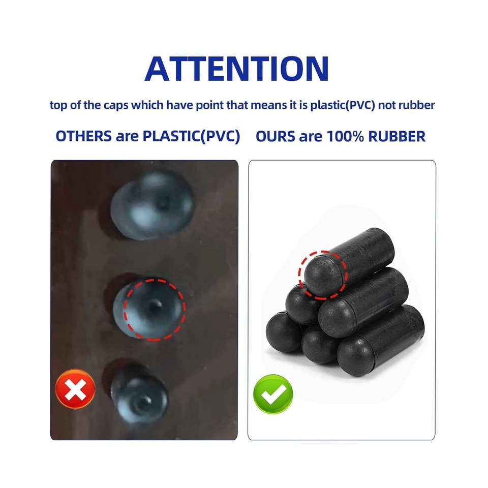 Rubber Vacuum Caps Plug Kit, 102 PCS Assorted Vacuum Plugs Hose End ...