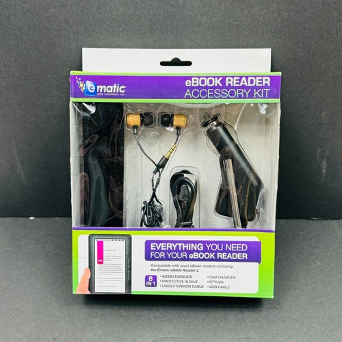 Ematic Universal eBook Reader Accessory Kit EA104 6-in-1 Car Charger ...