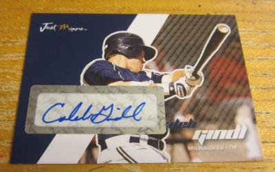Caleb Gindl 2008 Just Autographs Signatures #28 Card MiLB Helena ...