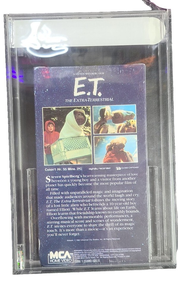 ET VHS TAPE 1982 GREEN SEALED GRADED. * IGS - 8 NM, 9 MINT, Original ...