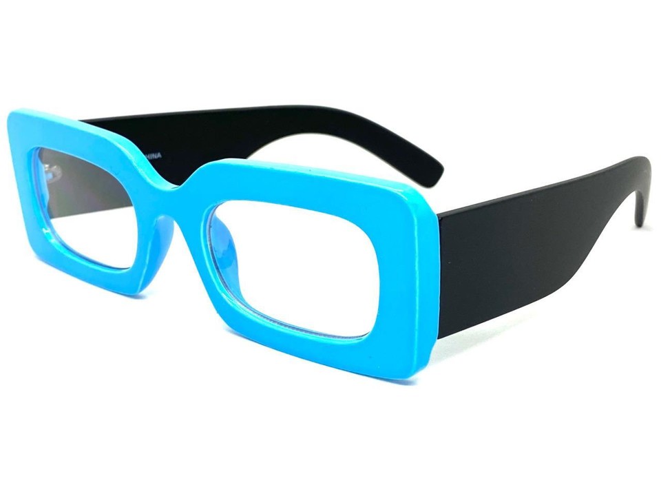 Womens Classy Elegant Retro Clear Lens EYE GLASSES Thick Baby Blue ...
