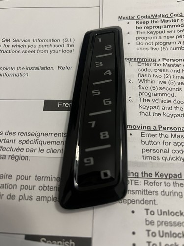 NEW OEM Keyless Entry Keypad 84182981 Chevrolet GMC Cadillac Buick 2020 ...