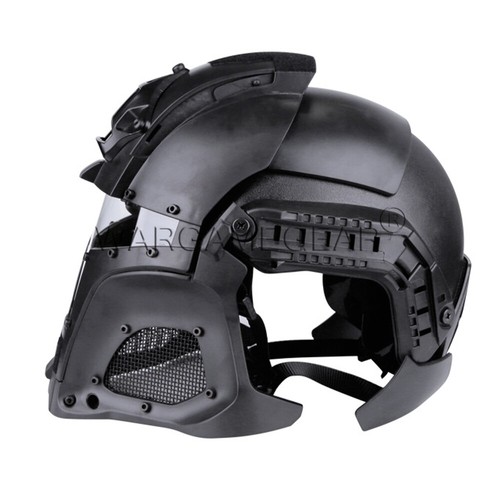 Tactical Retro Medieval Iron Warrior NVG Helmet Paintball Full Face ...