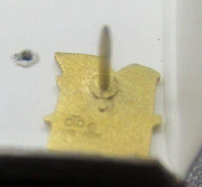 Vintage CTO Emblem 1/10 10K Gold Tie Tack /PIN WESTPOINT PEPPERELL ...