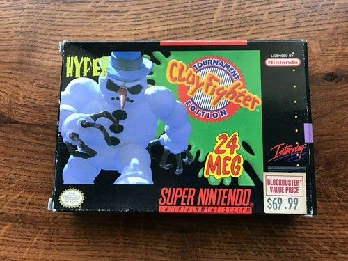Clay Fighter Tournament Edition Blockbuster Super Nintendo SNES Empty ...
