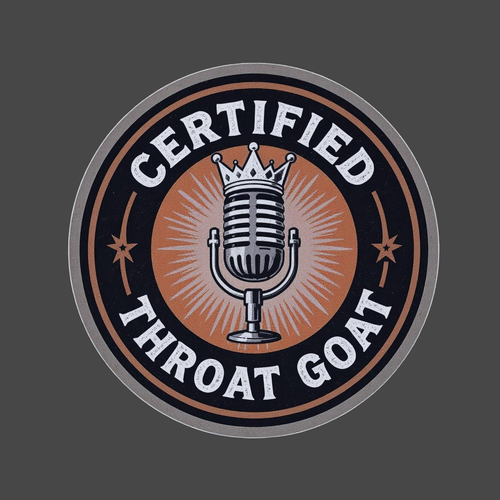 Funny sticker vinyl decal certified throat goat microphone humor ...