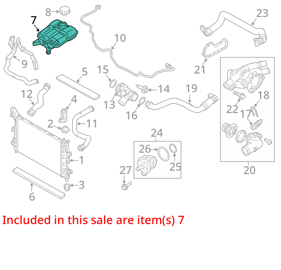 2015 Ford Focus Coolant Overflow Bottle OEM 105K Miles - LKQ411753792 ...