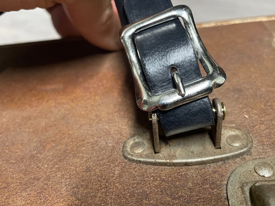 Leather buckle case handle for Gibson Guild Gretsch Lifton archtop geib ...