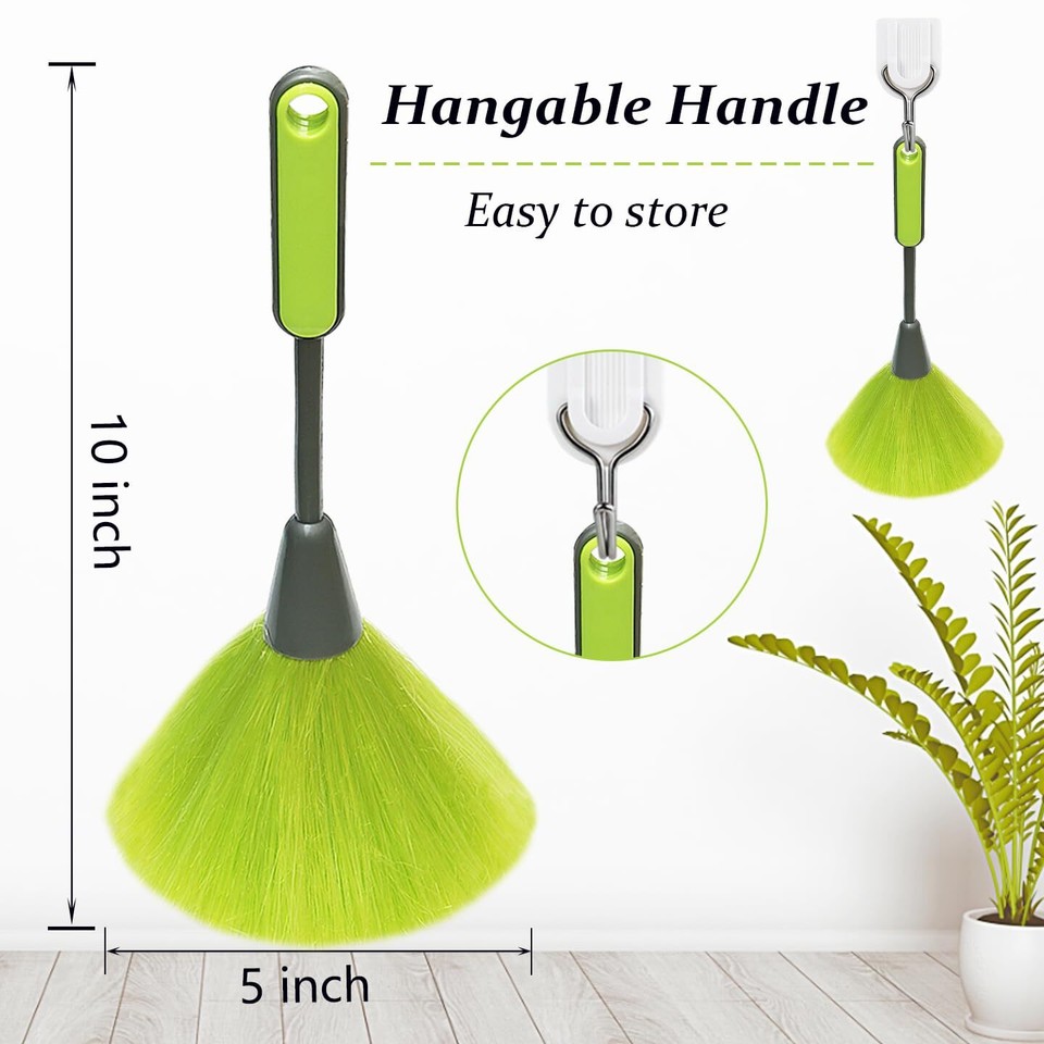 4 Pack 10" Small Microfiber Duster, Delicate Fluffy Microfiber Feather ...