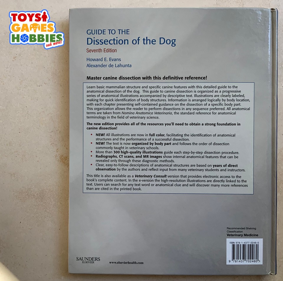 Guide to the Dissection of the Dog by Evans & de Lahunta 7th Edition ...