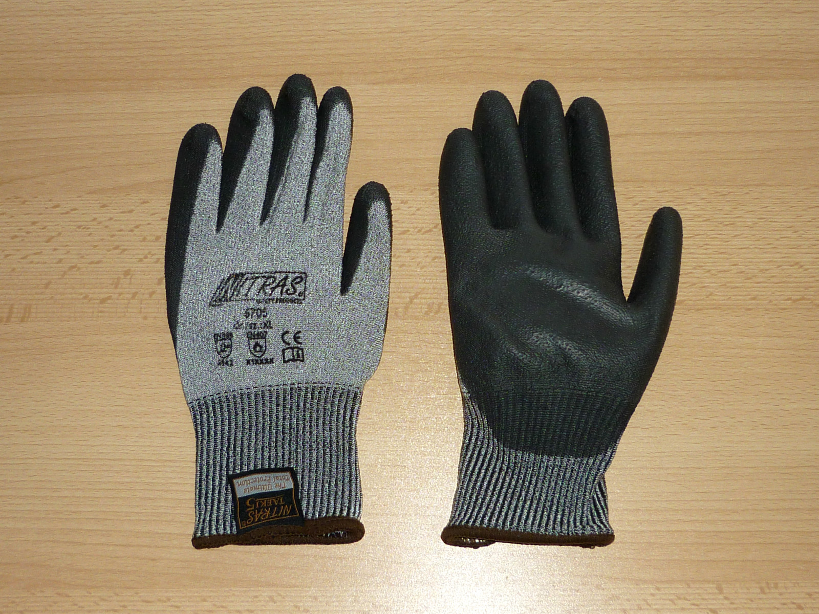 10 Paar Nitras 6705 Schnittschutz- Handschuhe Gr. XL/9 TAEKI 5 PU ...