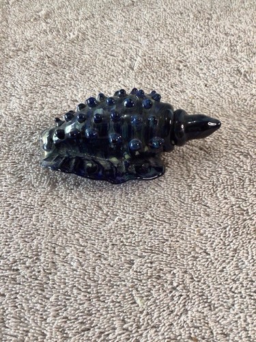 Handblown Blue Swirl Glass Conch Shell 3 3/4”x2 1/4” | eBay