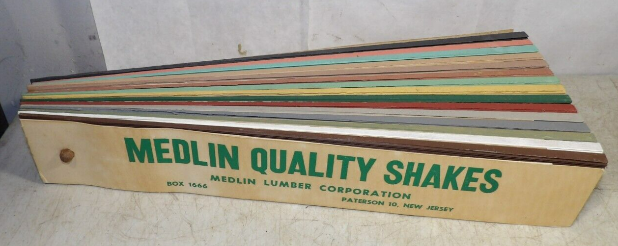 VTG Medlin Lumber Salesman Sample Shingles Siding Roofing Shakes ...