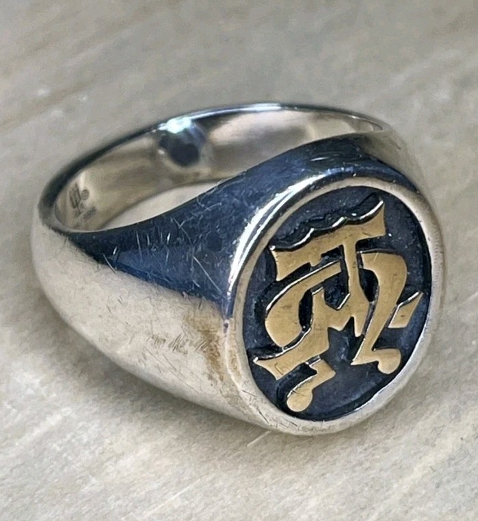 Retired James Avery 14k Alpha And Omega Signet Ring Sterling 925 Size 8 ...