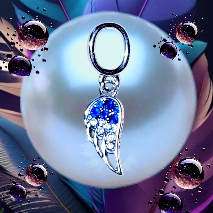 Pandora Sparkling Splittable Angel Wings Dangle Charm #792821C01 US ...