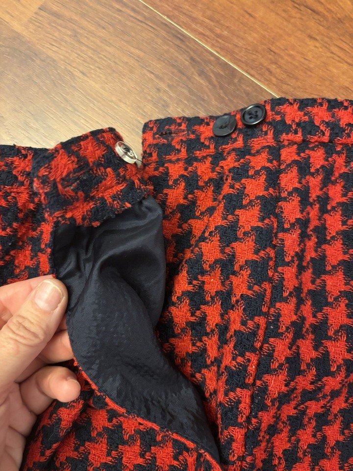Alfred Dunner Two Piece Women’s Suit Red & Dark Navy Houndstooth Large ...