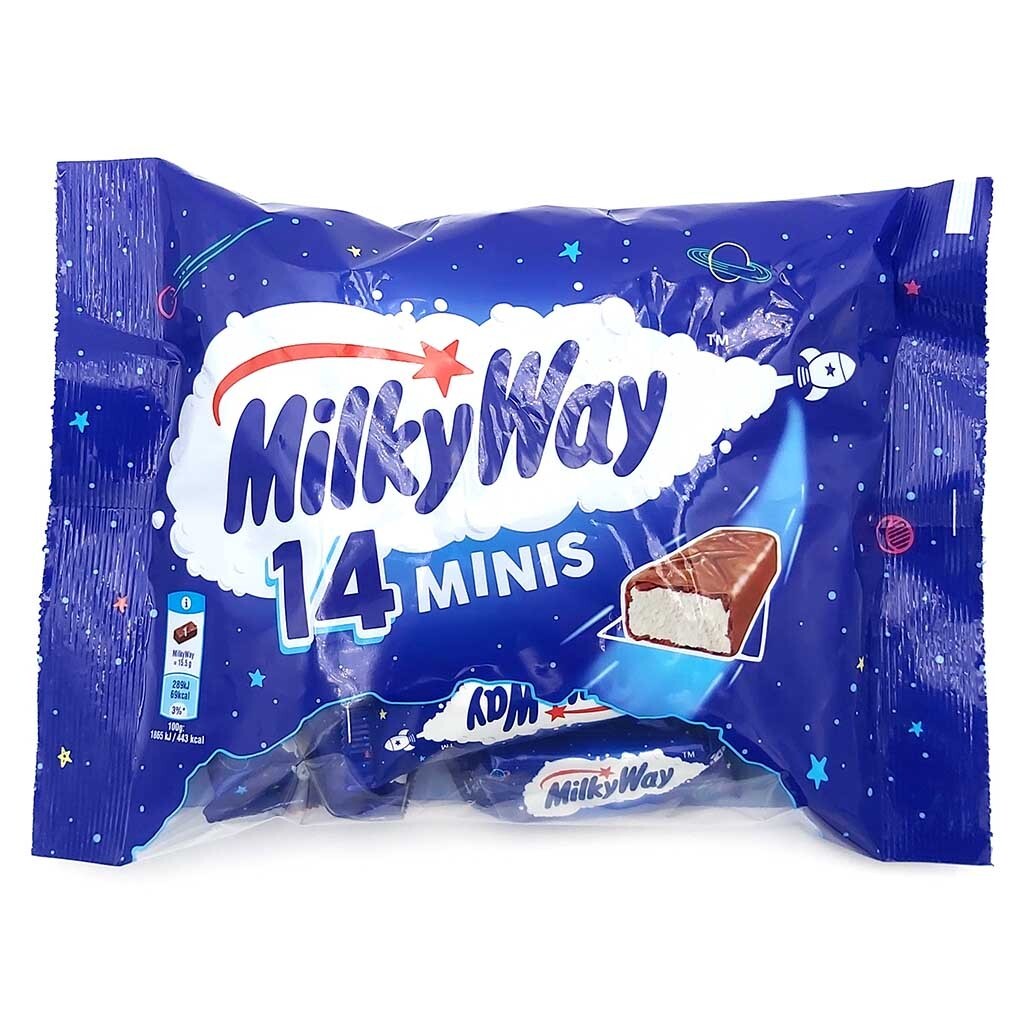 Milky Way Minis chocolate bars 14 pieces in Bag 227g NEW from Germany ...