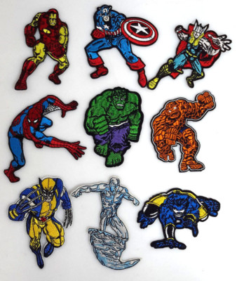 Superhero Die-Cut Character Patch Collection- Your Choice of 9 ...