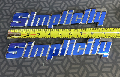 (2) Simplicity Garden Tractor Emblem Badge Sign Both Right Hand Sticker ...