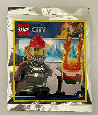 Brand-New Retired LEGO 951902 City Fire Fireman foil pack #2 Released ...