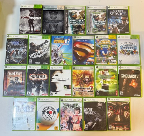 22 Xbox 360 Games Lot - CIB, Complete - Rumble Roses, Saw, Silent Hill ...