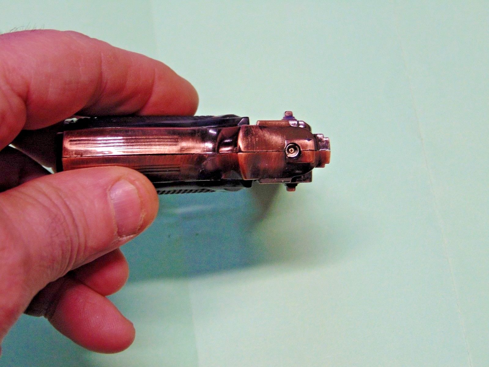 Bronze Beretta M92G CQB Shaped Novelty Pistol Gun Jet Torch Lighter USA ...