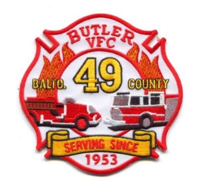 Butler Volunteer Fire Company 49 Baltimore County Patch Maryland MD | eBay