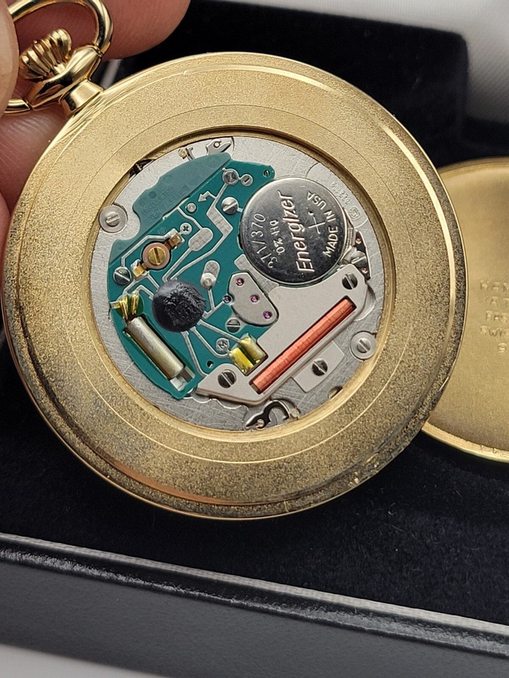 Hamilton Masterpiece Mark VI 9150 Model 12s Pocket Watch Battery Runs ...