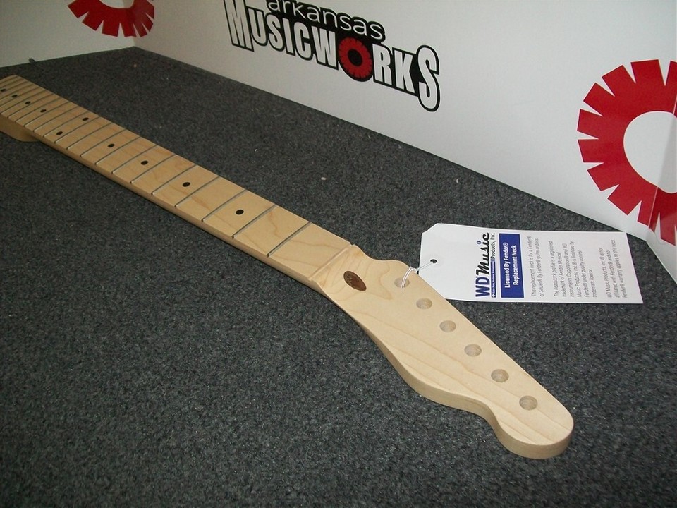 NEW - WD Fender Licensed Replacement Neck For Tele, Headstock Adjust ...