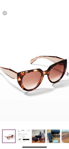 Prada PR 14WS Caramel Tortoise/Powder/Brown Gradient Acetate Sunglasses ...