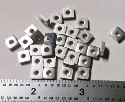 ALUMINUM SPACERS 1/4' SQUARE #4 HOLE 1/10" THICK - 50 pcs | eBay