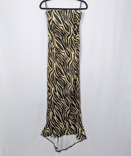 Y2K 90s Jessica McClintock GUNNE SAX 11 Zebra Animal Embellished Maxi ...