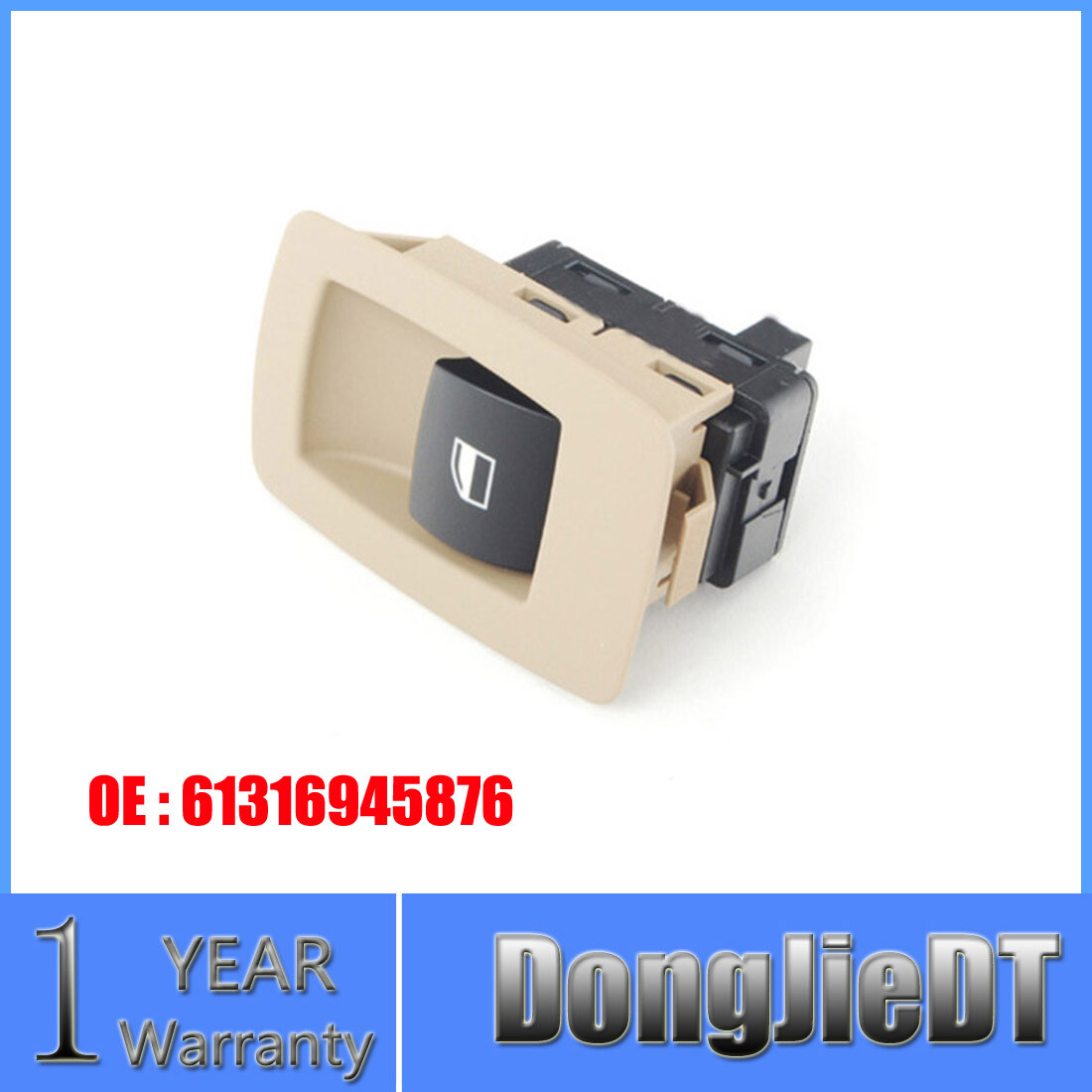 OE 61316945876 Beige Window Switch Lifter Fit For BMW 1 3 X5 E70 E71 ...