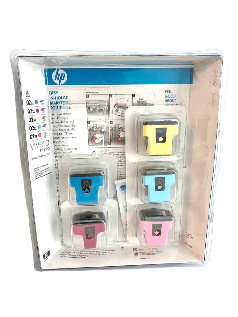 HP 02XL Ink Combo Value Pack Use w/ HP Photosmart 5 Cartridges APR 2011 ...