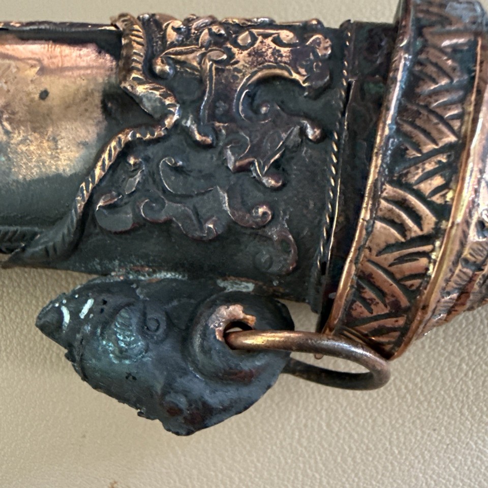 Vintage CHINESE TIBETAN OR MONGOLIAN SWORD DAGGER WITH SHEATH | eBay