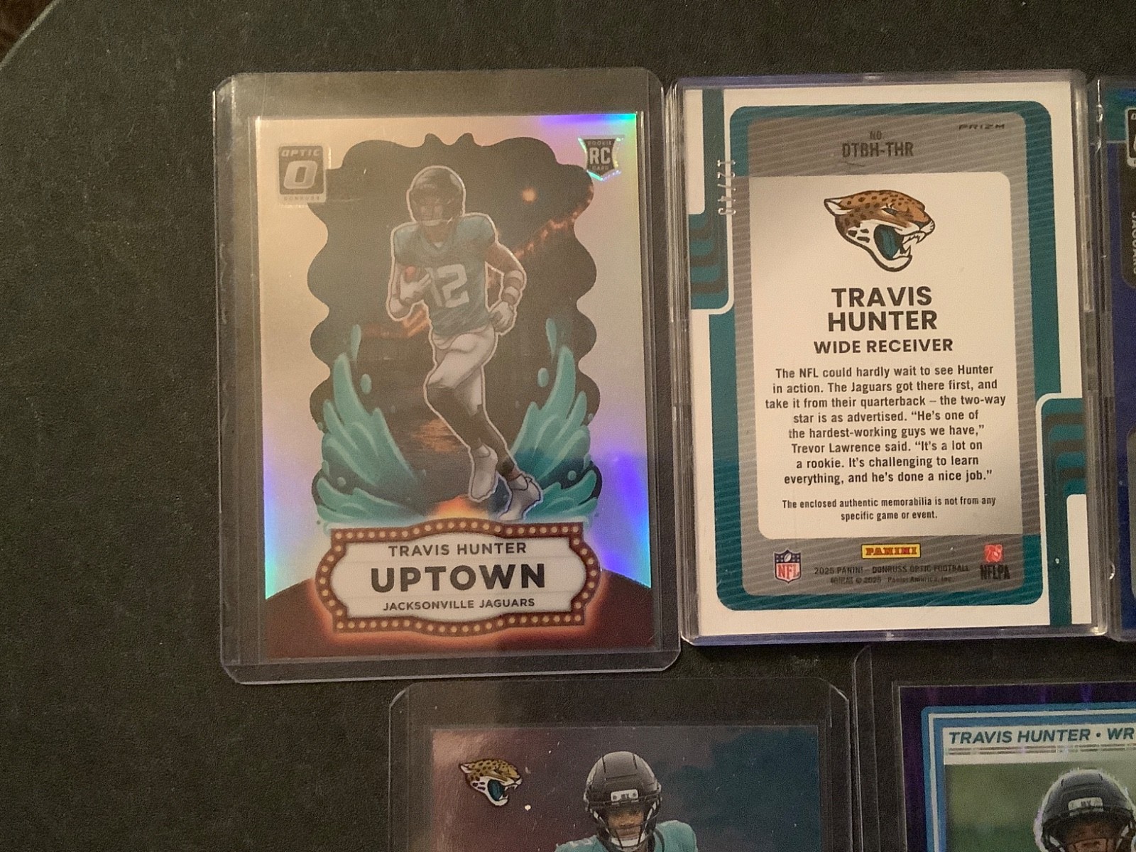 Travis Hunter Rookie Football Card Lot: Uptown, Jersey Match/50, Phenom ...