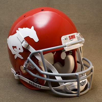 SMU MUSTANGS NCAA Schutt XP Full Size AUTHENTIC Gameday Football Helmet ...