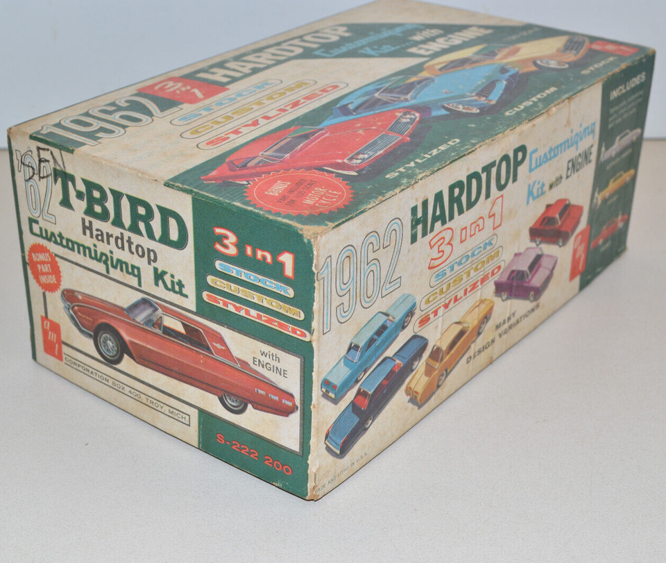 Vintage AMT 1962 3 IN 1 HARDTOP Customizing Kit Model Box ...
