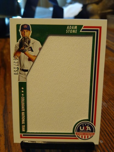 2022 Panini USA Baseball Stars & Stripes Jumbo Patch Rookie Adam Stone ...