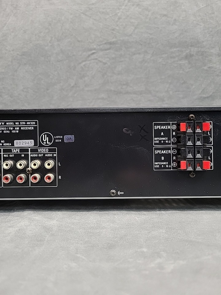 Sony STR-AV320 Audio/Video AV Control Center 2 Channel AM/FM Stereo ...