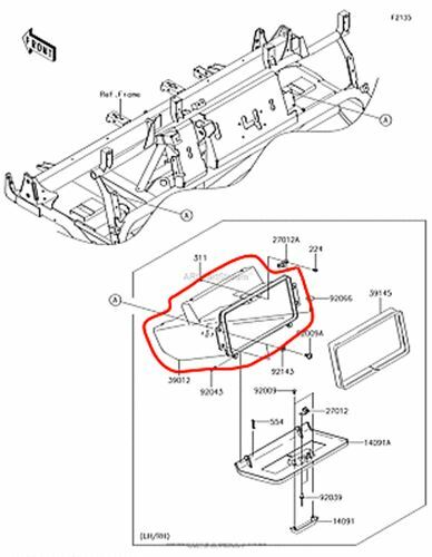 NEW OEM KAWASAKI MULE 4010 4x4 STORAGE TOOL BOX BODY BLACK | eBay