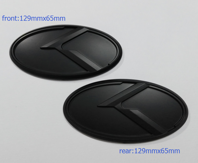 Black K Logo Emblem Badge 2pcs (Front+Rear) for KIA new Forte YD K3 ...