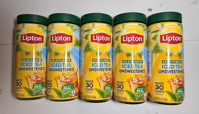 Lipton Iced Tea Mix Decaffeinated Unsweetened 30 Qts 5 Jars | eBay