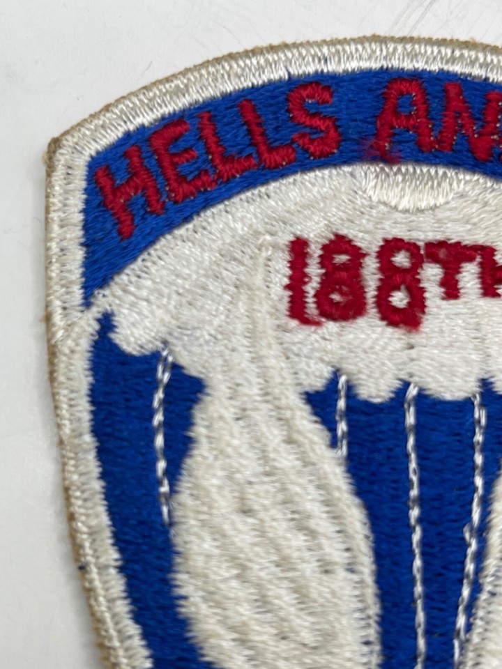 RARE ORIGINAL US 188th AIRBORNE INFANTRY PATCH HELLS ANGELS 1952 1957 ...