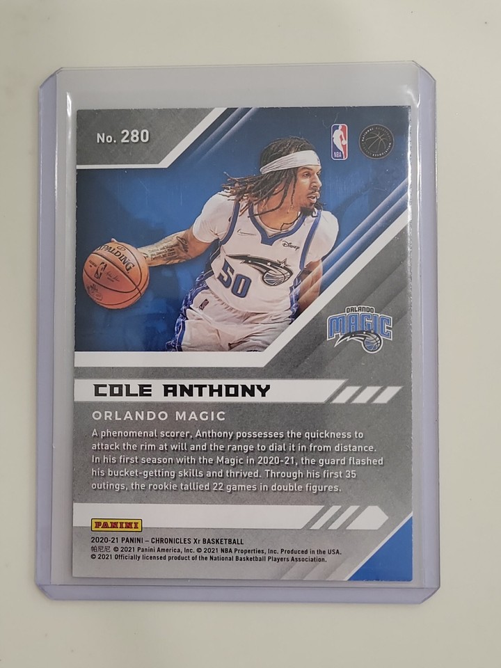 2020-21 Panini Chronicles Xr Green Ice Cole Anthony #280 Rookie RC | eBay