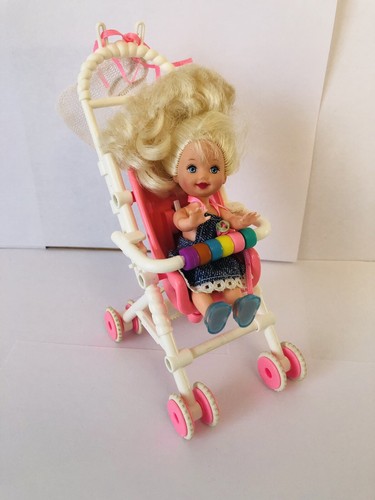 1995 Vintage Mattel Strollin’ Fun Barbie & Kelly Doll Playset ...