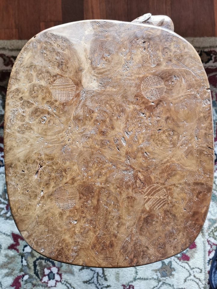 Robert Thompson Mouseman Burr Oak Stool/small Table | eBay UK