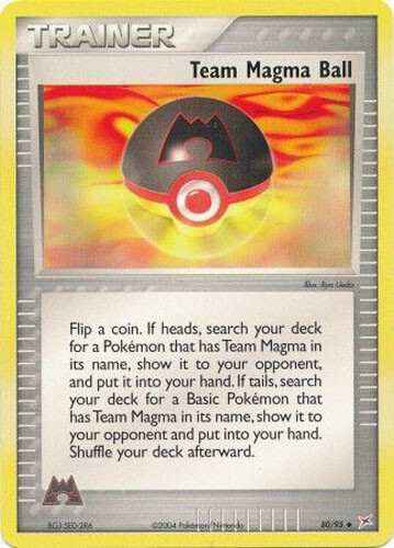Pokemon Card - Team Magma vs Team Aqua 80/95 - TEAM MAGMA BALL (unc ...