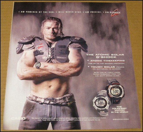 2003 Jeremy Shockey G-Shock Watch Print Ad 10"x12" Advertisement New ...